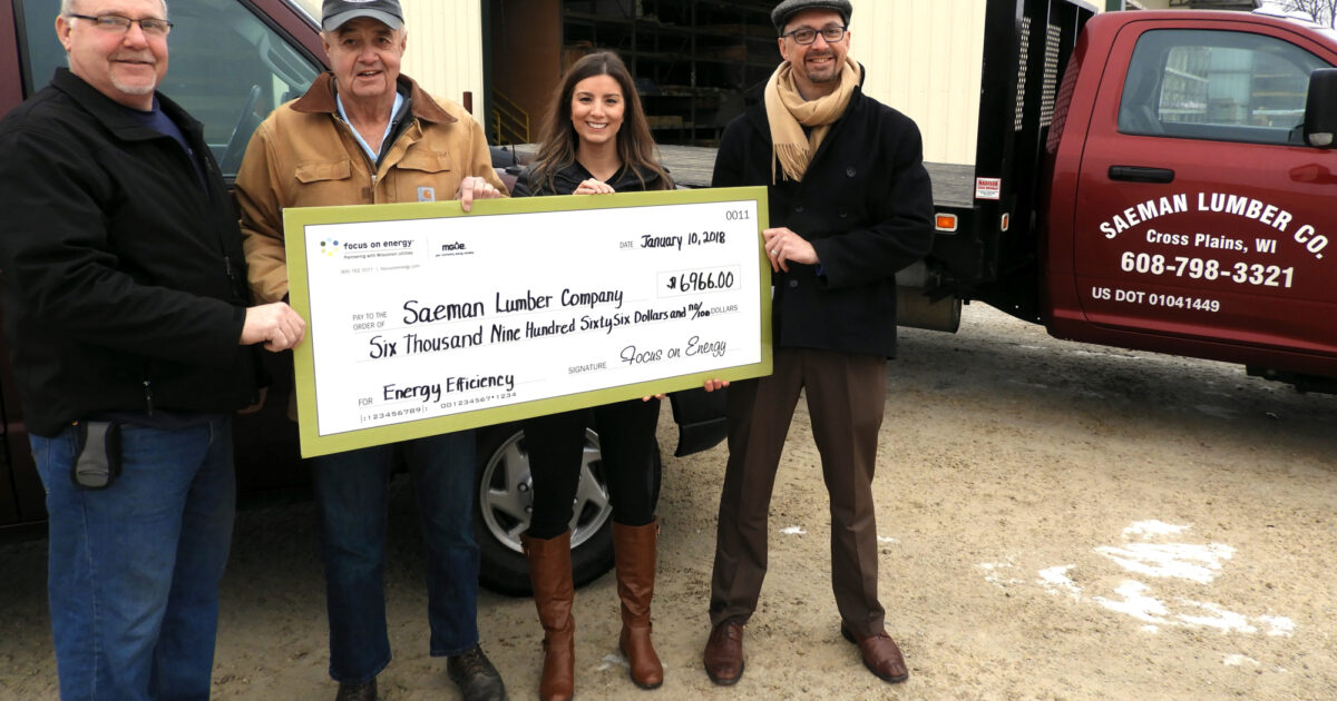 Focus on Energy, MG&E Assist Saeman Lumber with… | Focus on Energy